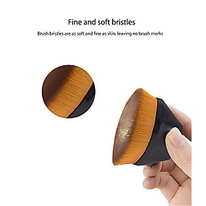 Foundation Makeup Brush, 3Pcs Flat Head Makeup Brush, Concealer Brush, Contour Sideburn Adjustment Pen