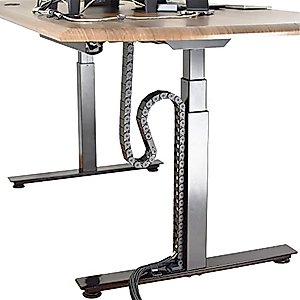 PivyCord-V Flex Chain Raceway Cable Management Solution for Sit-Stand Variable Height Desks, Flexible Cable Raceway to Hide, Organize and Protect Wires and Cables