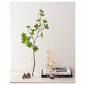 Heleze Artificial Greenery Stems Faux Branches with Leaves for Vase Fake Plants for Home Decor Indoor 26.3 Inch 3 PCS