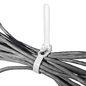 [50 Pieces] Reusable Cable Ties, Canwn Nylon Heavy Duty Zip Ties Mini Flexible Cable Tidies Slipknot Straps(White)