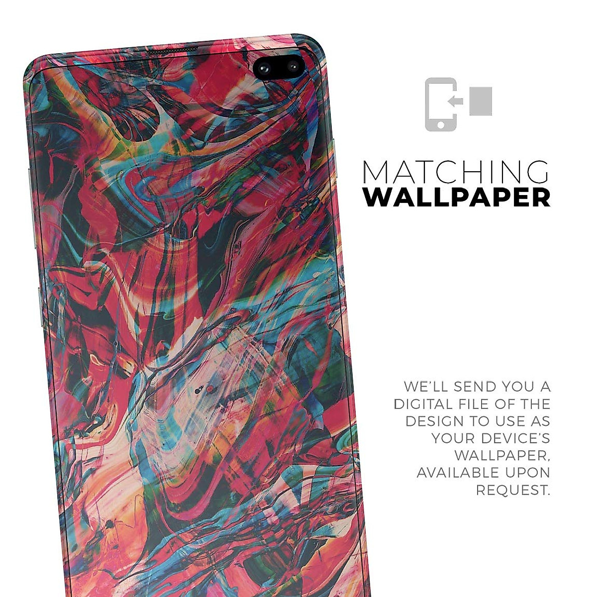 DesignSkinz Liquid Abstract Paint Remix V87 Protective Vinyl Decal Wrap Skin Cover Compatible with The Samsung Galaxy S20 (Screen Trim & Back Glass Skin)