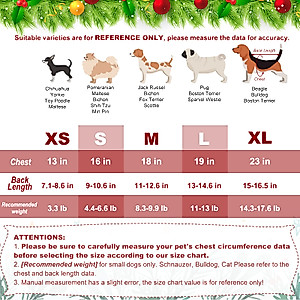 Dog Christmas Dress Clothes with Bow Plaid Lace Costume for Poodle Puppy Cat Small Dogs Sweater Fleece Warm Outfits for New Year Party Festival Thanksgiving