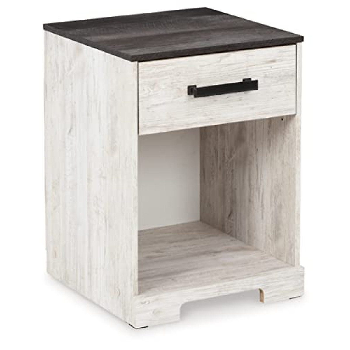 Signature Design by Ashley Shawburn 1 Drawer Night Stand Nightstand, Whitewash & Gray