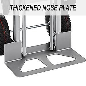 SmarketBuy 3 in 1 Convertible Hand Truck 1000 LBS Weight Capacity Heavy Duty Hand Truck Durable Aluminum and Steel Construction 4 Wheels Hand Truck Dolly