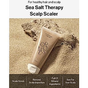 GROWUS Sea Salt Therapy Scalp Scaler - Salicylic Acid, Niacinamide, Dexpanthenol, Exfoliating, Deep Cleansing, Free from Paraben and Sulfate, 2 in 1 Shampoo for Itchy and Oily Scalp (8.8 Oz / 250g)