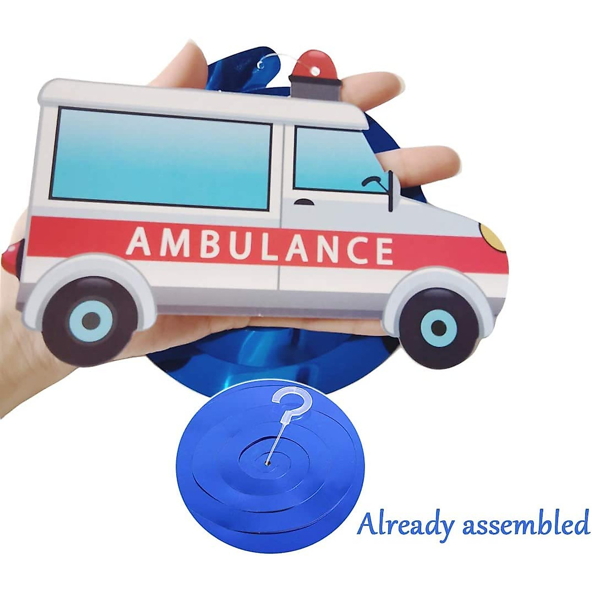 Transportation Party Hanging Swirl Decorations - 30Ct Cars Theme Happy Birthday Banner Garland for Transportation Themed Birthday Baby Shower Party Supplies