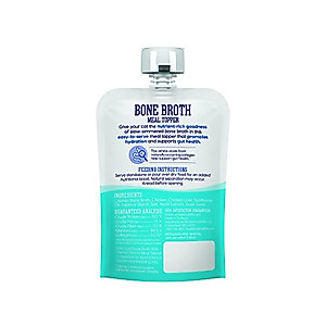 Solid Gold Bone Broth Cat Food Topper - Lickable Wet Cat Food with Protein Shreds for Hydration - Easy to Serve Wet Cat Food Gravy Bone Broth for Cats - Healthy Cat Snacks Treats - Chicken -12 Pack