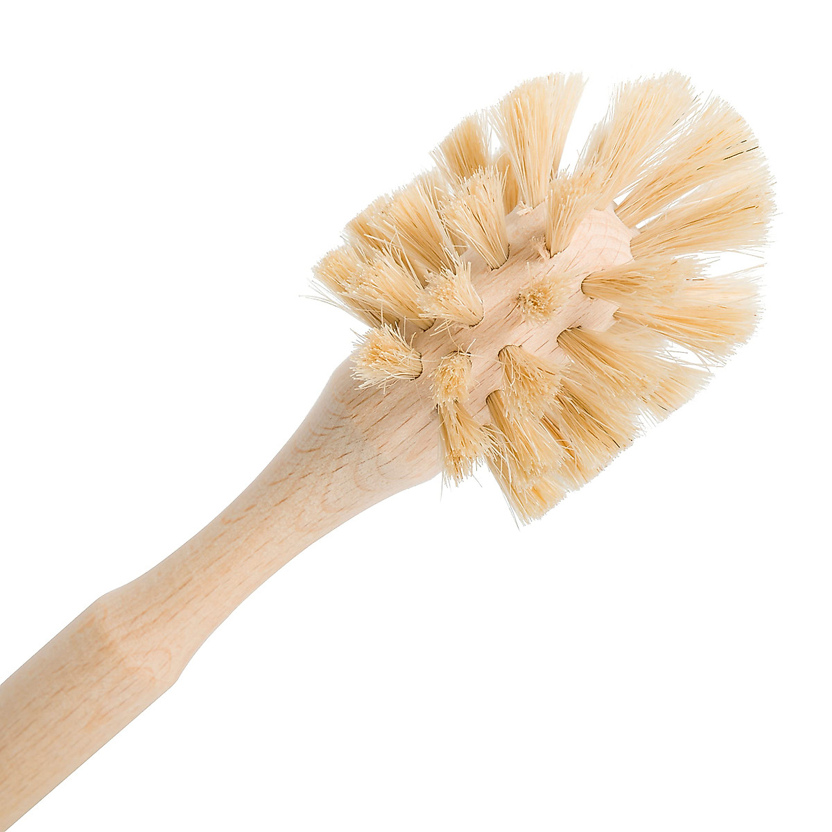 Redecker Bottle Brush Cleaner - Horsehair and Beechwood Handle for Vases, Pitchers, Mugs, and Baby Bottles, 8-3/4 Inch, Dense Natural Bristles - Wooden Bottle Brush - Bottle Brush Wood Handle