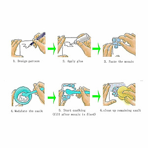 Smayt Yi White Ceramic Mosaic Tiles Large Sizes and Shape Mosaic Art Making Supplies for Bathroom Flower Pot Outdoor Tables Coasters 0 8 1 2inch 7oz M White 200g