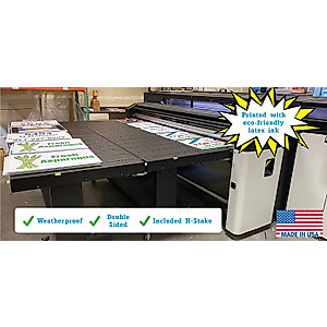 Two (2) Pack Custom + Personalized 12x18" Yard Sign, Metal Stake Included, by Legit Fast Printing