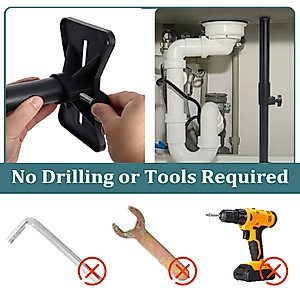 Undermount Sink Mounting Brackets, Stainless Steel Adjustable kitchen sinks undermount Legs Installation and Repair Kit Support System with Waterproof Gloves.(13.8-23.6inches)