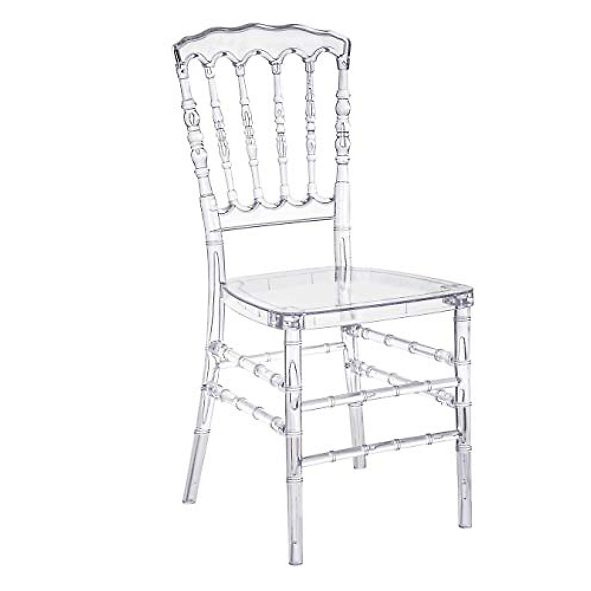 2 Napoleon Chairs Modern Furniture Clear Transparent Crystal for Home Banquet Wedding Restaurant Dining Room Outdoor Hotel Hall Rental Christmas Party Office
