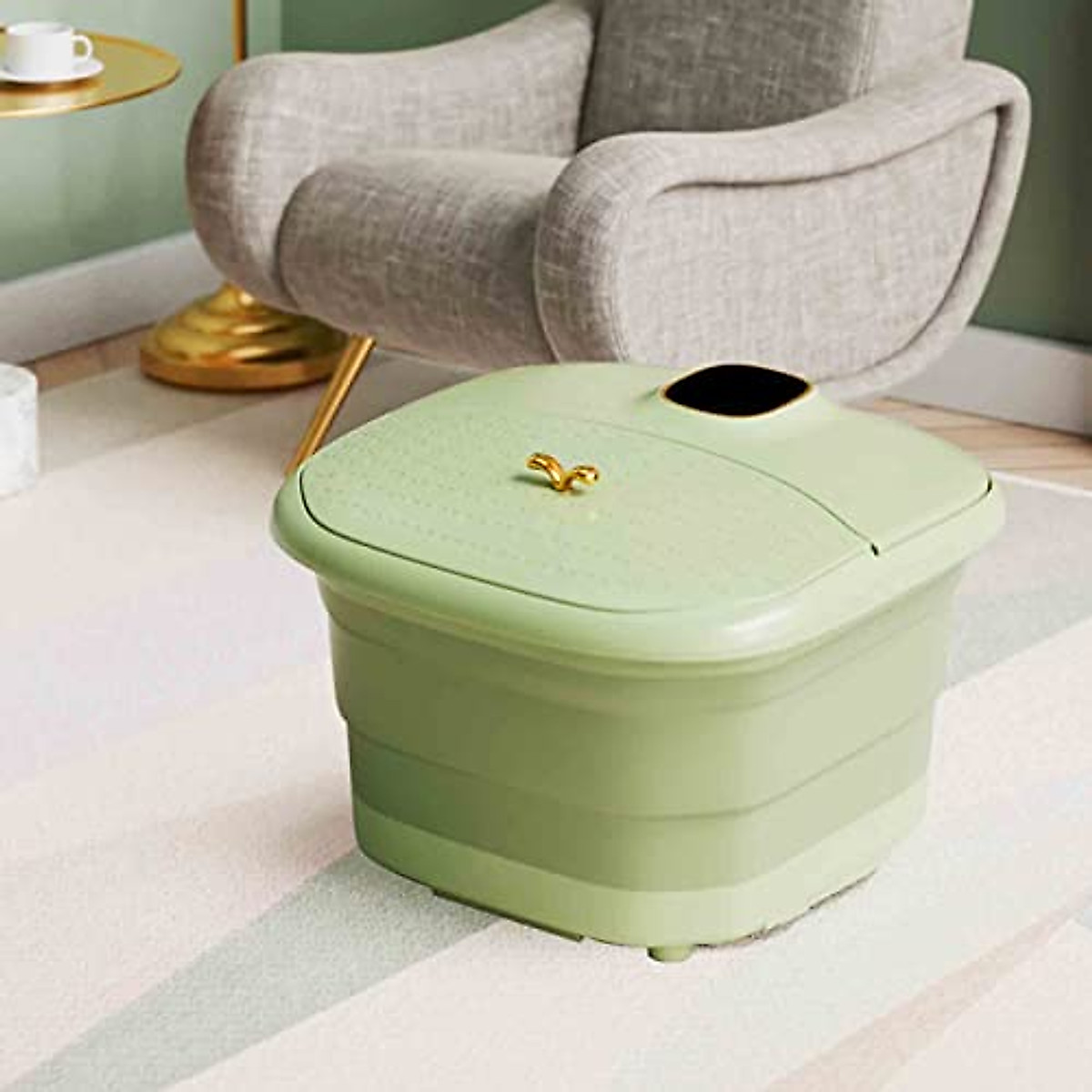 YEmirth Foldable Foot Bath Foot Bath Tool, Foot Bath Basin with Foot Massager, Help Sleep, Foot spa, Suitable for Family spa Pedicure, can Save Space[A1]