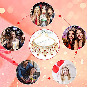 NODG Gold Tiaras and Crowns for Women Birthday Headband for Girls Red Crystal Queen Crowns Hair Accessories for Bride Party Bridesmaids Bridal Prom Halloween Costume Cosplay Christmas Gifts