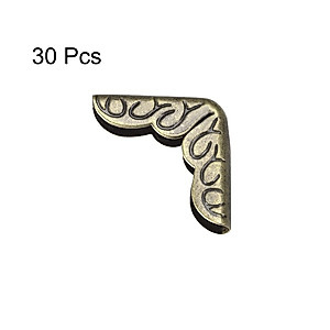 uxcell Metal Book Corner Protectors Edge Cover Guard 16 X 16 X 4mm Bronze Tone 30pcs