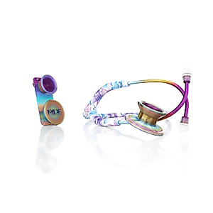 MDF Instruments Monet Kaleidoscope MD One Epoch Lightweight Titanium Stethoscope + MDF Pediatric Attachment with Clip