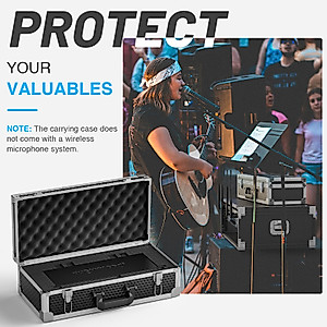 Phenyx Pro Large Size Carrying Case, Customizable Pre-Diced Foam, Aluminum Alloy Sturdy Build, Suitable for Wireless Mic System Storage & Camera Gear Transportation
