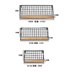 DDXY Floating Shelves Wall Mounted Rustic Wood Storage Set,Wall Shelf Hanging Brackets for Living Room, Office, Bedroom, Bathroom(3-Pack)