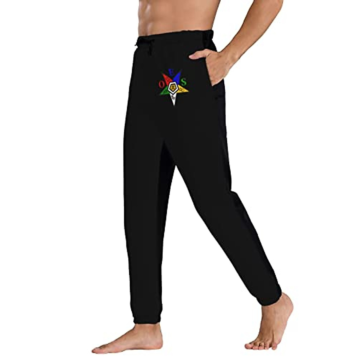 Whirose Order of Eastern Star Sweatpants Mans Womans Sports Pants Moisture Wicking & Breathable Sports Trousers White