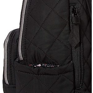 Vera Bradley womens Performance Twill Small Backpack Bookbag, Classic Black, One Size US