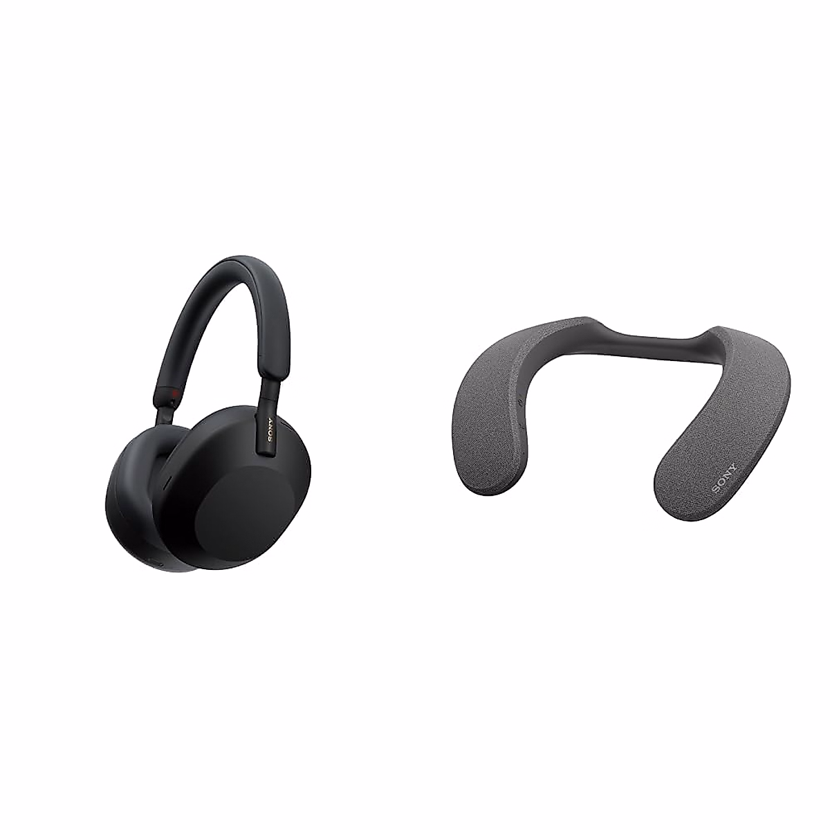 Sony WH-1000XM5 The Best Wireless Noise Canceling Headphones with Auto Noise Canceling Optimizer & SRS-NS7 Neckband Bluetooth Speaker/Headphone for TV Listening