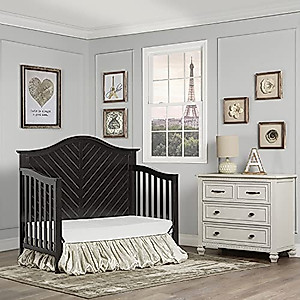 Dream On Me Ella 5-in-1 Full Size Convertible Crib in Dark Brown, Greenguard Gold Certified