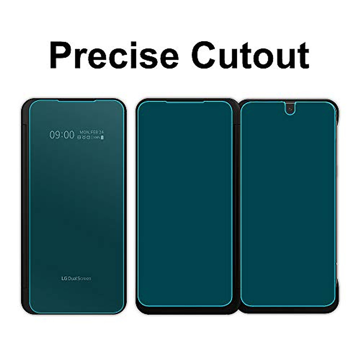 GOBUKEE [3 PCS for LG V60 ThinQ 5G Screen Protector 1 Front PET Film Screen Protector + 2 Dual Screen PET Film Protector [Perfect Fit Films for Dual Screen][Easy Installation]
