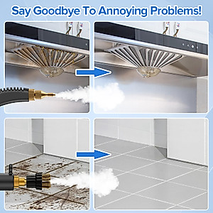 AUXCO 2500W Steam Cleaner, High Pressure Steamer for Cleaning, Portable Handheld Steam Cleaners for Home Use, Steamer for Car Detailing, Steam Cleaner for Upholstery, Kitchen, Bathroom, Grout and Tile