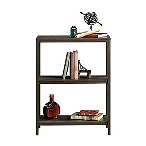 Sauder,3 shelves North Avenue Bookcase, Smoked Oak finish