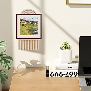 SHINXIOS 2pcs Boho Wall Shelf,Boho Wall Decor for Bedroom and Office,Wood Boho Bookshelf.