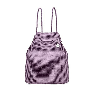 The Sak Large Dylan Backpack in Crochet, Adjustable Backstrap, Heather