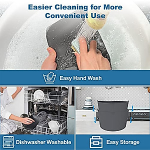 Dompion Silicone Slow Cooker Liners, Reusable 2 Divider Insert Fits for Crock-pot Oval 6 QT Slow Cooker, Dishwasher Safe, Easy Cleanup, Food-Grade BPA Free Cooking Liners for Most 6 QT Slow Cooker