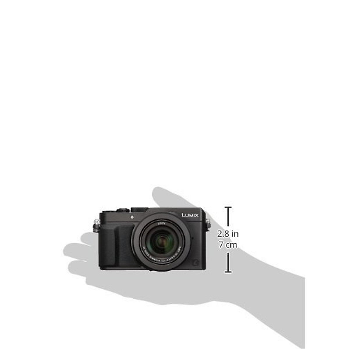 Panasonic Lumix DMC-LX100 Digital Camera, 12.8MP, 3.0-Inch Display, 24-75mm Leica DC Vario-Summilux f/1.7-2.8 Lens, 4K Ultra HD Video, HDMI/USB, Wi-Fi, NFC (Black) - International Version