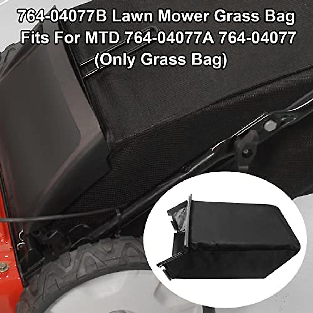 Aulpq 764-04077B Lawn Mower Grass Bag Fits for MTD 21" Push Lawn Mower 764-04077A 764-04077 (Only Grass Bag)