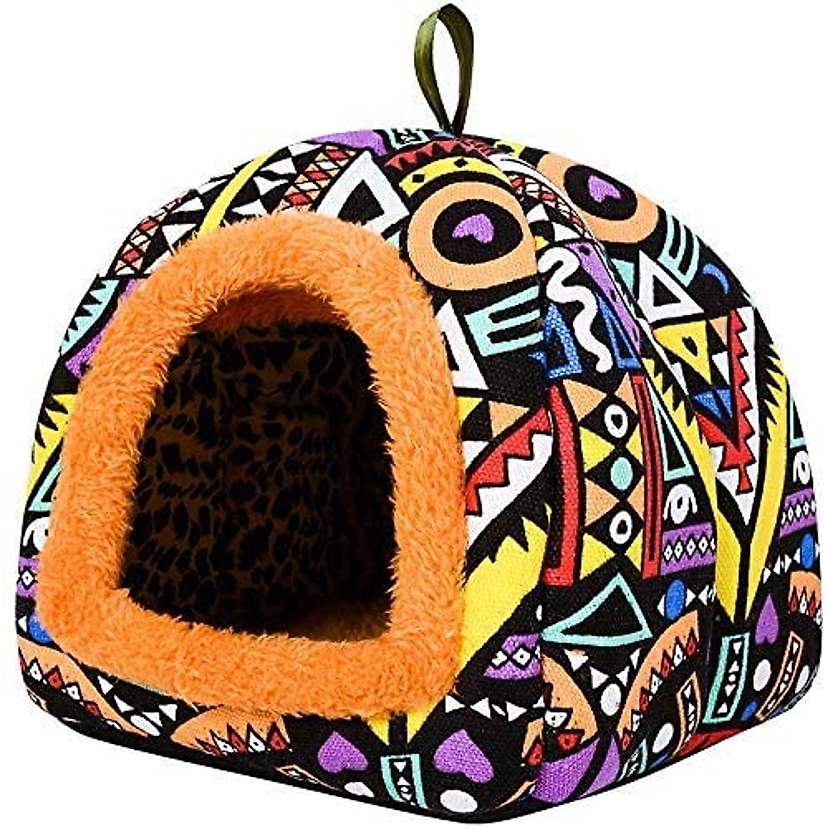 KAMEIOU Small Animal Hamster Hedgehog Small Guinea Pig Bed Hideout House Washable Warm Cartoon Hamster Hedgehog Chinchilla Ferret Guinea Pig Cage Hammock Beds for Small Animals Guinea Pig Accessories