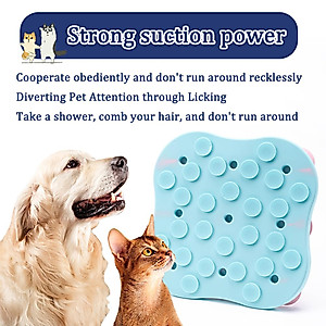 Slow Feeder Dog Bowls Silicone Slow Feeder Lick Down Eating Pet Calming Mat Anxiety Relief Training Wet Food Lick Pad with Suction Cup Interactive Feed Game Toy All Breed Dogs