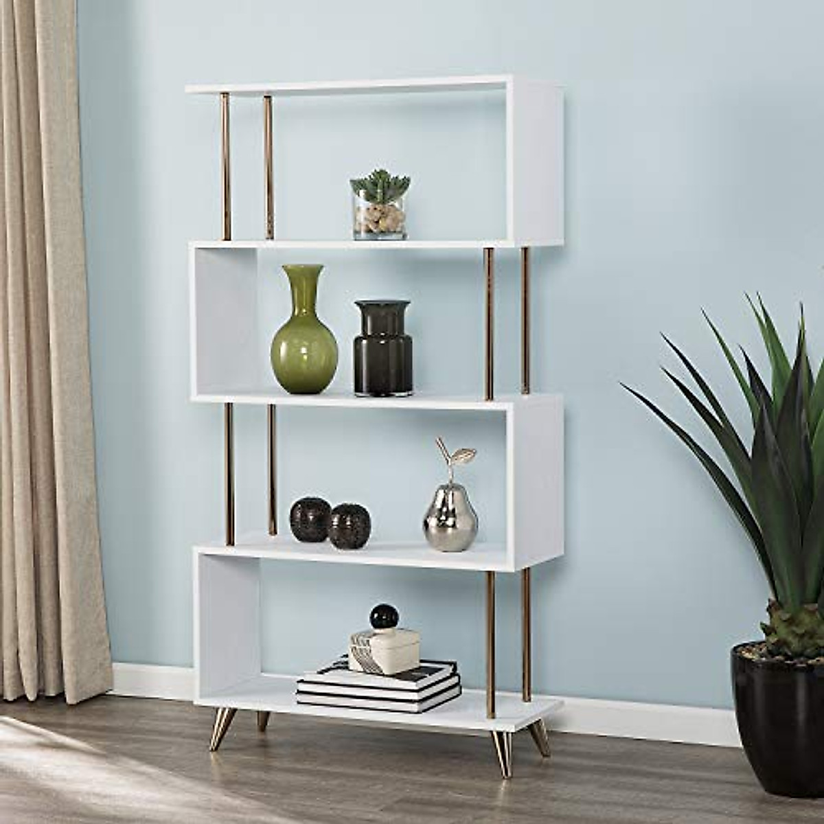 Southern Enterprises Beckerman Bookcase, Gold