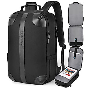 Laptop Backpack for Men, 17.3 Inch Business Work Laptop Backpacks Lightweight Slim Durable Water Resistant Women Backpack College School Bookbag Computer Backpack Black