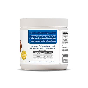 Ayush Pet CoCurcumin with Coq10, Muscle and Joint Pet Superfood Powder, Heart and Digestion Support, Small or Large Animals, Young and Senior Pet Supplement by Ayush Herbs, 5.2 Ounces