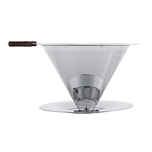Topyond Stainless Steel Coffee Filter, Reusable Double Layer Brew Dripper, Collapsible and Portable Design with Cup Stand,for Camping and Travel