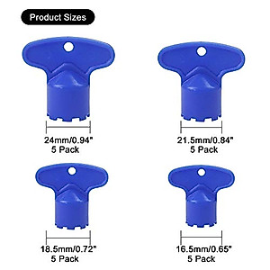 WeiMeet 20 Pieces Cache Faucet Aerator Key Removal Wrench Tool with 20 Pieces Faucet Aerator for M 16.5 18.5 21.5 24 Cache Aerators