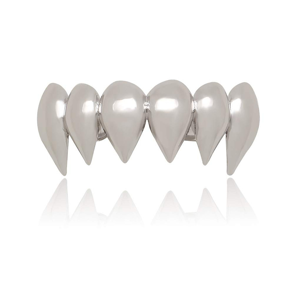 18K Gold Silver Plated Hip Hop Top Vampire Fangs Teeth Grillz