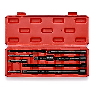EMENTOL 9PCS Impact Extension Bar Set, 1/4", 3/8" and 1/2" Drive Socket Extension Set, CR-V Steel, Ext. bar