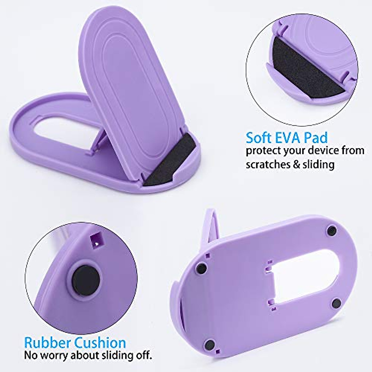 Adjustable Cell Phone Stand Foldable - 12Pcs Desktop Cell Phone Holder Foldable Phone Stand for iPad Mini Stand Multi Angle iPhone Stand for Desk Accessories - Universal Tablet Stand Samsung iPhone