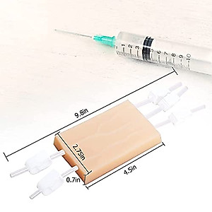 IV Injection Training Pad Model,Silicone Human Simulated Skin Injection Practice Pad for Nurse, Medical Students Practice & Training