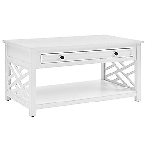 Alaterre Furniture Coventry 36" W Wood Coffee Table with 1-Drawer
