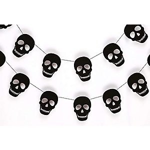 Seyal® Black Skull Garland - Birthday Decorations,Party Decorations,Party décor,Creative Decoration