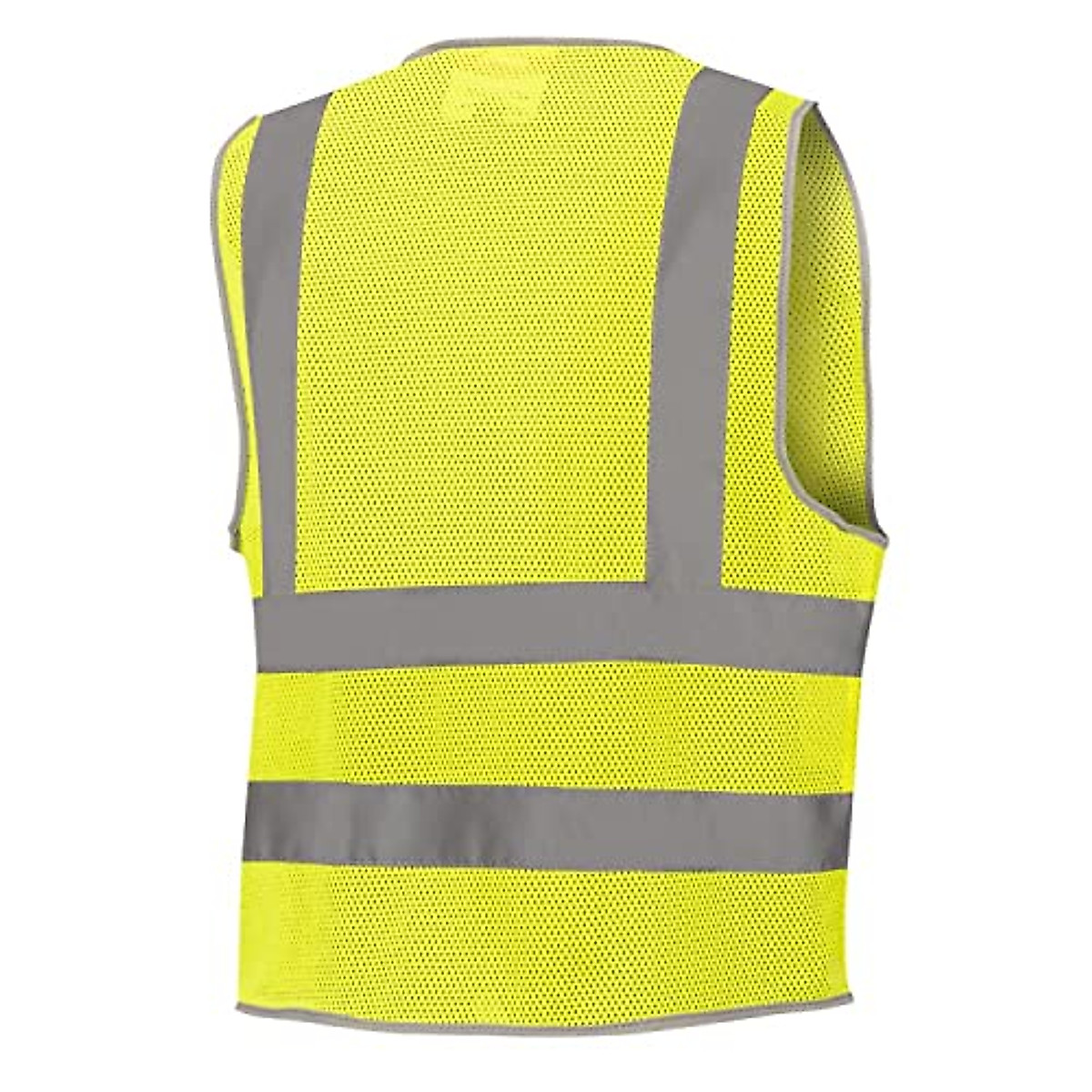 Pioneer Safety Vest for Men – Hi Vis Reflective Mesh Neon with 8 Pockets, Zipper Closure for Construction, Traffic, Security Work – Orange, Yellow/Green, V1025260U