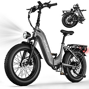 ACTBEST Electric Bike for Adults, 20" X4 Fat Tire Ebikes with Peak 1000W Brushless Motor, 648Wh Removable Battery, Step-Thru E Bicycle Bike up to 28MPH, 7-Speed, Knight