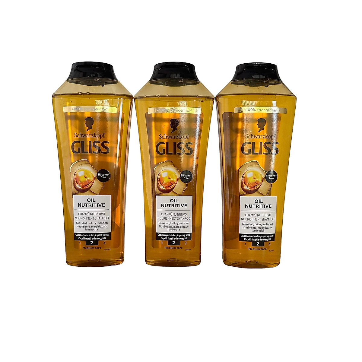 Gliss Shampoo Oil Nutritive 13.6 Ounce (400ml) (3 Pack)